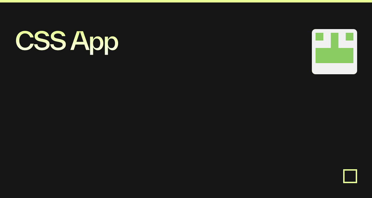 CSS App - Codesandbox