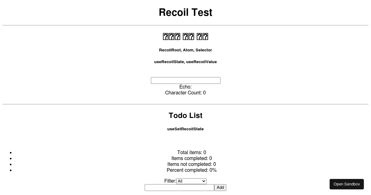 recoil-test - Codesandbox