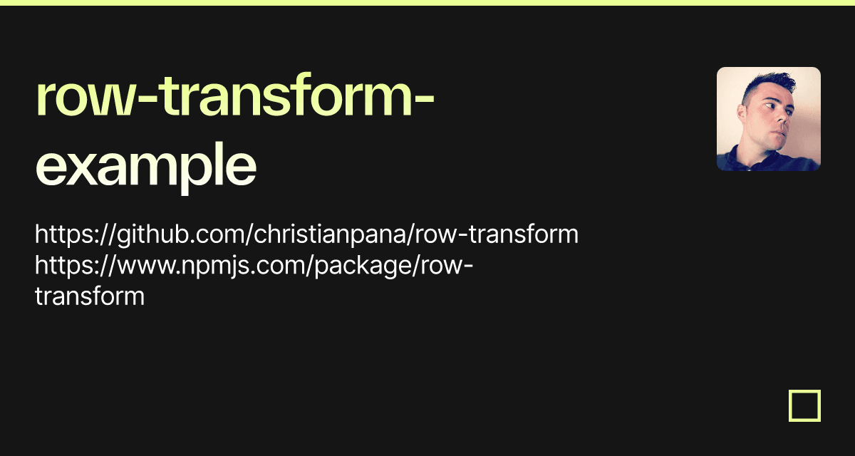 row-transform-example - Codesandbox