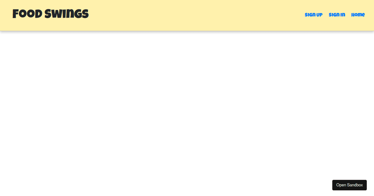 FoodSwing-FrontEnd - Codesandbox