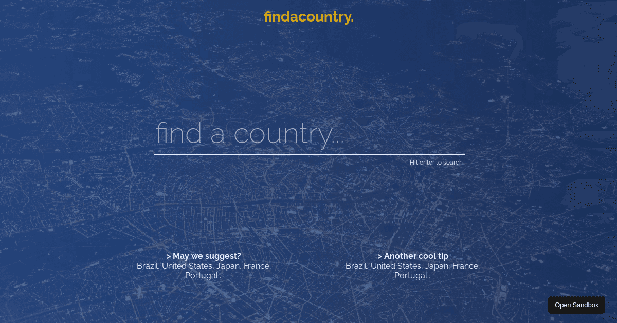 country - Codesandbox