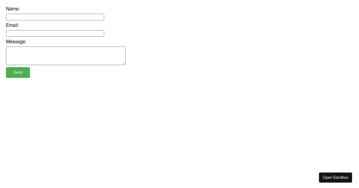 SimpleForm - Codesandbox
