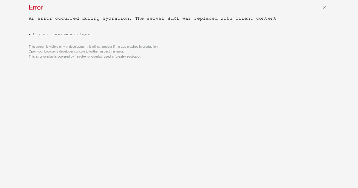 React 18 emptry string hydration mismatch - Codesandbox React 18 emptry string hydration mismatch - Codesandbox