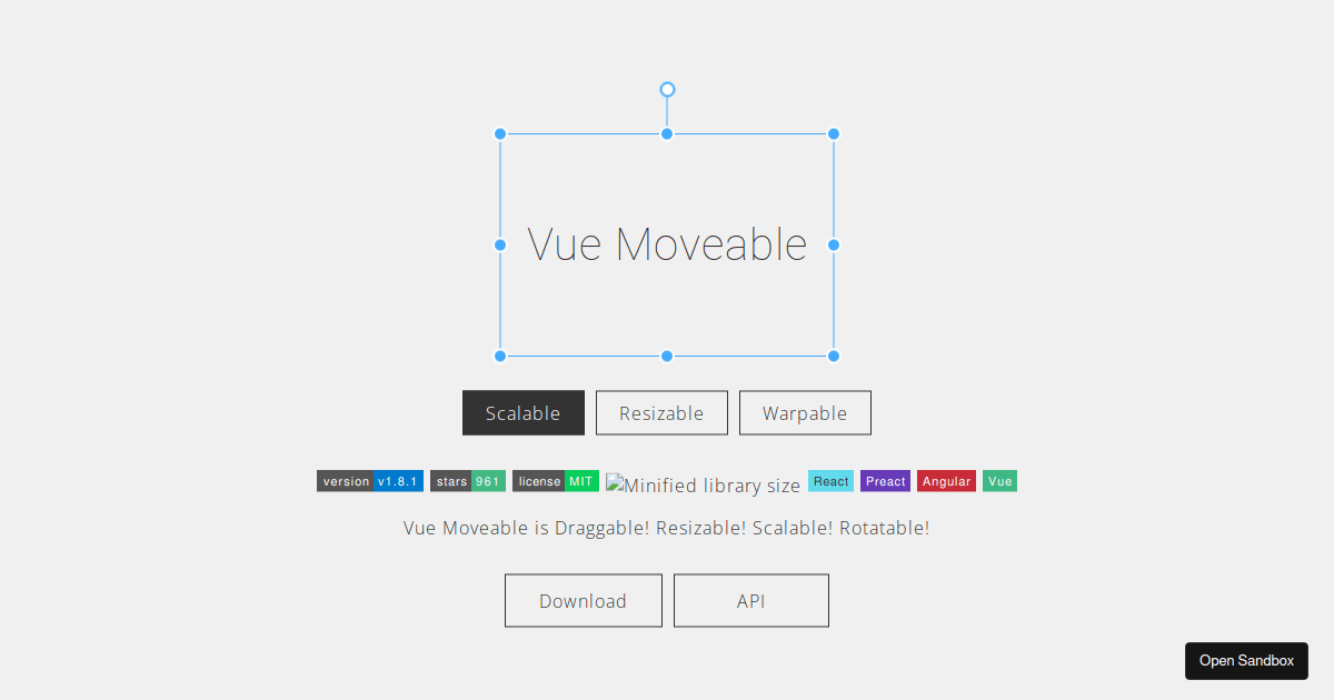 Vue Moveable issue #84 - Codesandbox