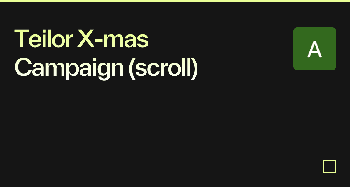 Teilor X-mas Campaign (scroll) - Codesandbox