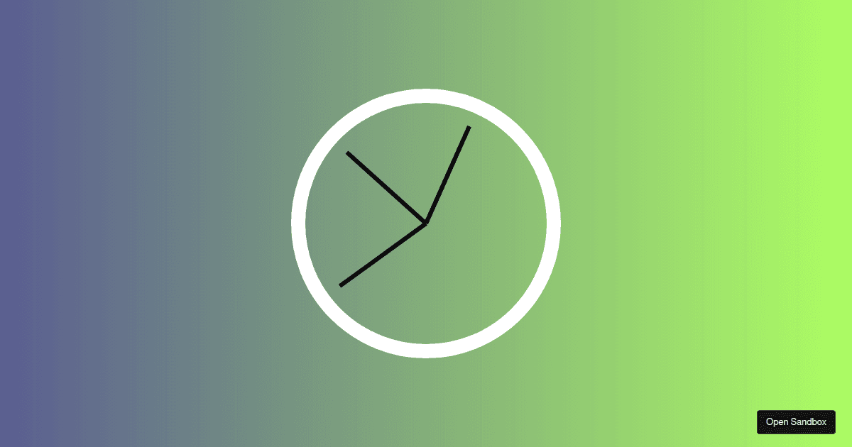 analog clock - Codesandbox