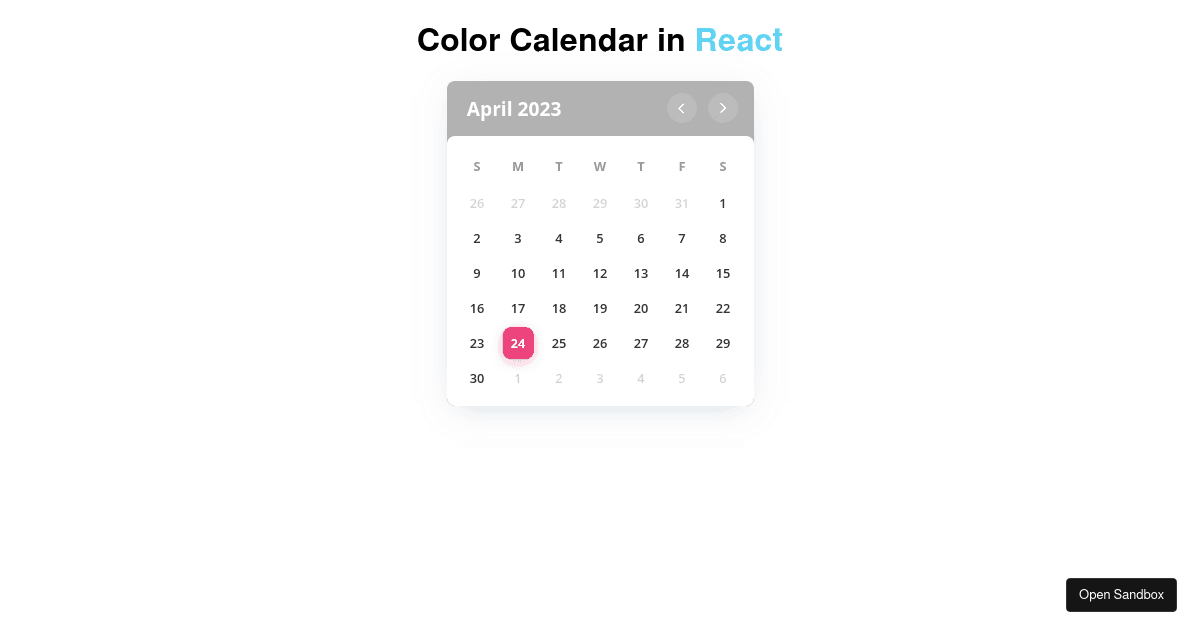 color-calendar-react - Codesandbox