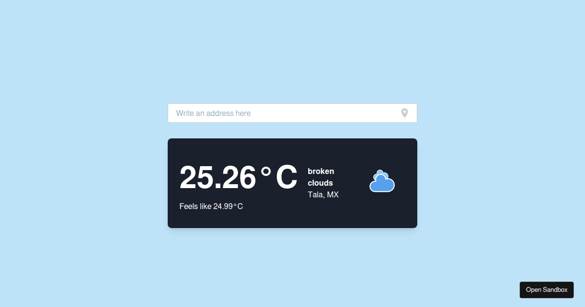 react-weather-app - Codesandbox