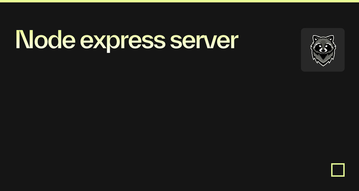 Node express server - Codesandbox