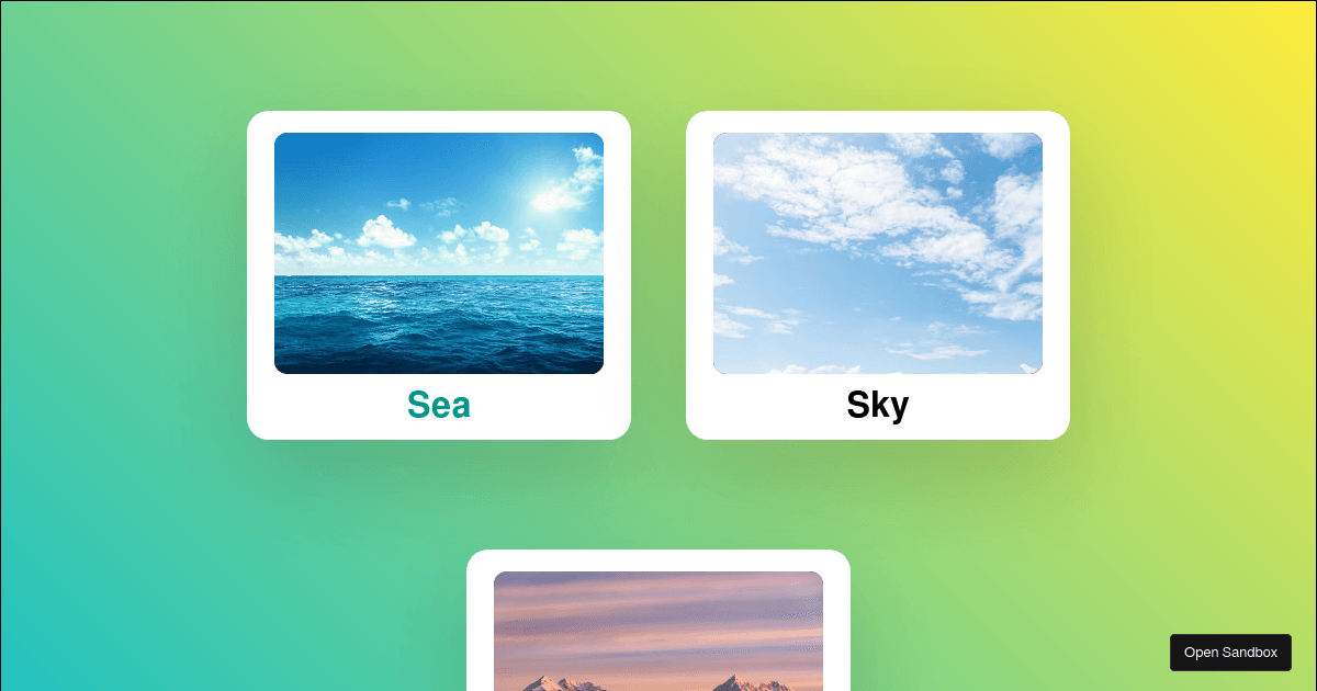 Hover Effects Card - Codesandbox