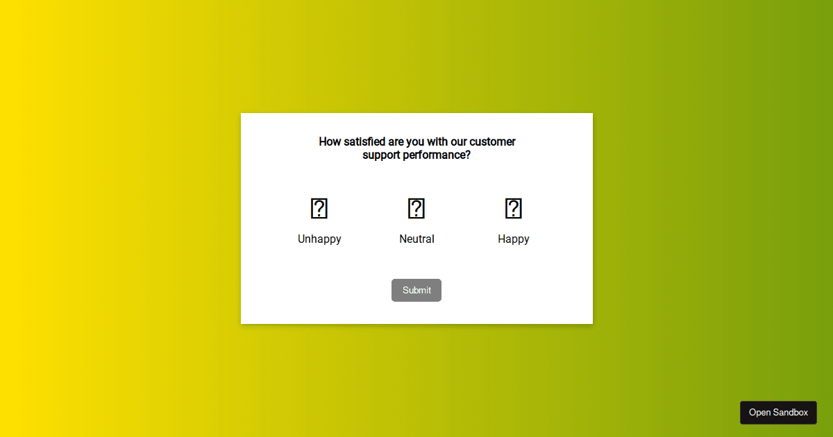 43 - Feedback UI design - Codesandbox