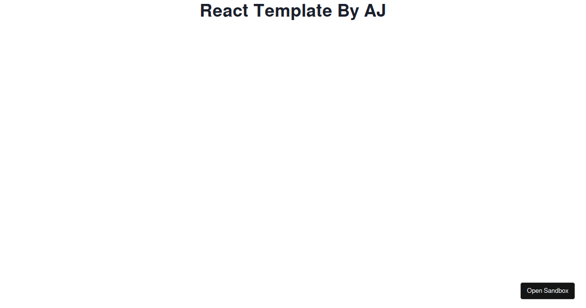 React Template - Codesandbox