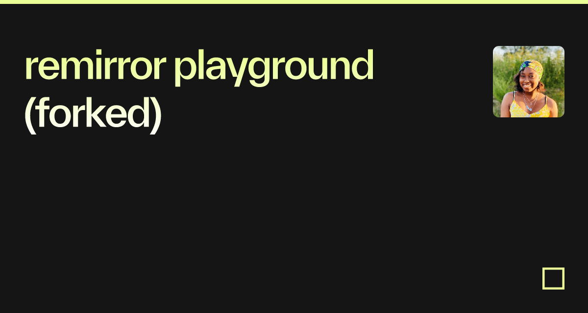 remirror playground (forked) - Codesandbox