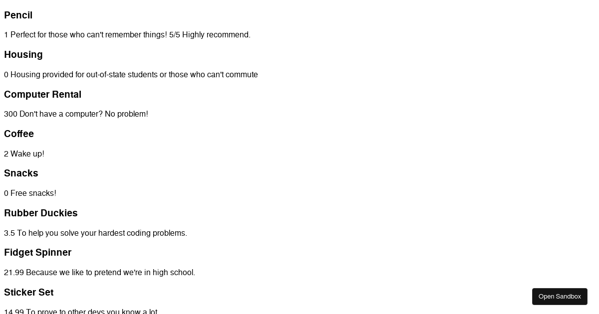 productsdatadisplay - Codesandbox