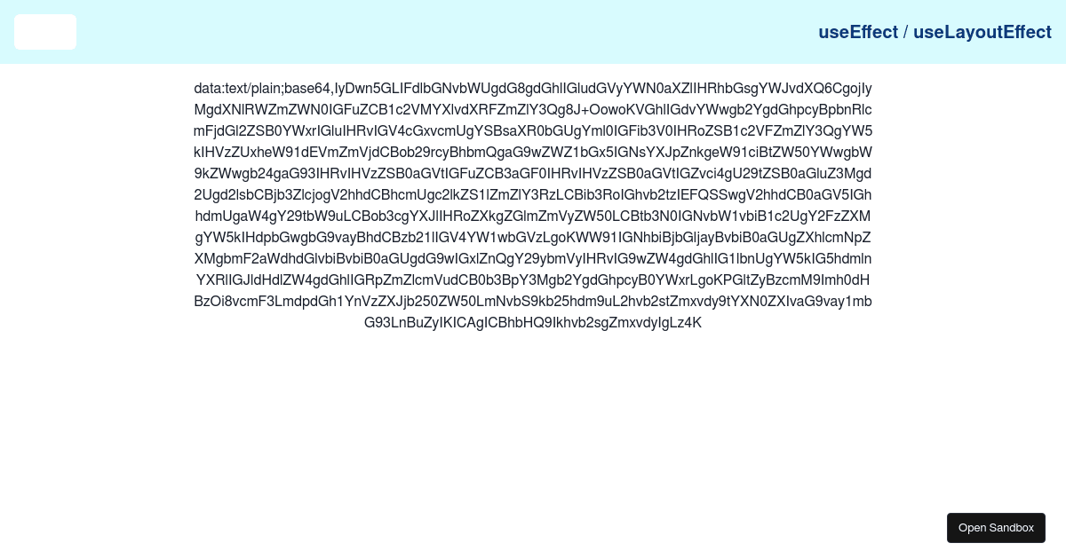use-effects-talk - Codesandbox