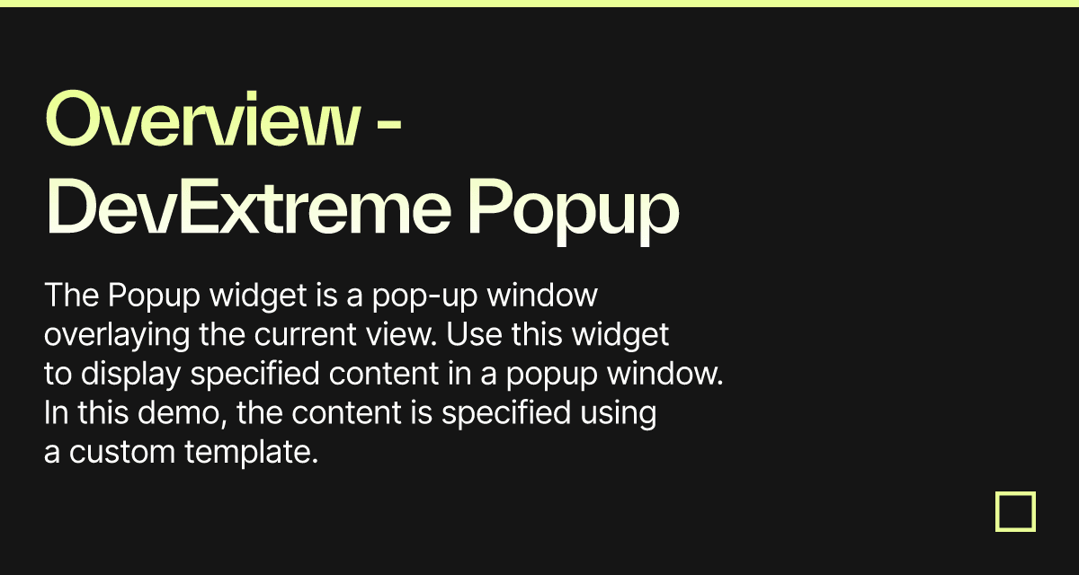 Overview - DevExtreme Popup - Codesandbox