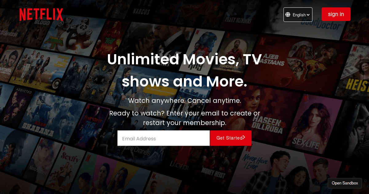 Netflix-clone - Codesandbox