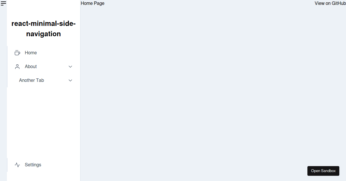 react-minimal-side-navigation-example - Codesandbox