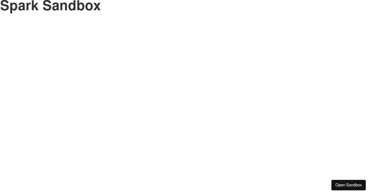 Spark Sandbox (forked) - Codesandbox