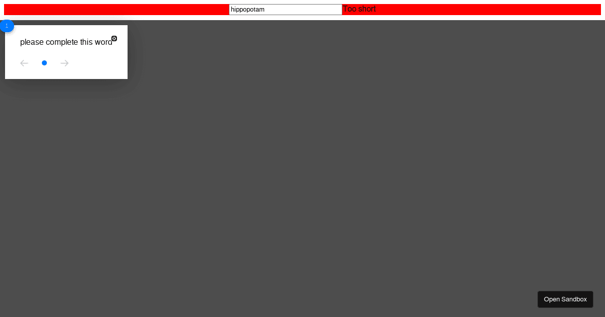 Reactour Controlled Input Codesandbox