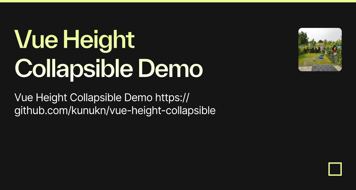 Vue Height Collapsible Demo - Codesandbox