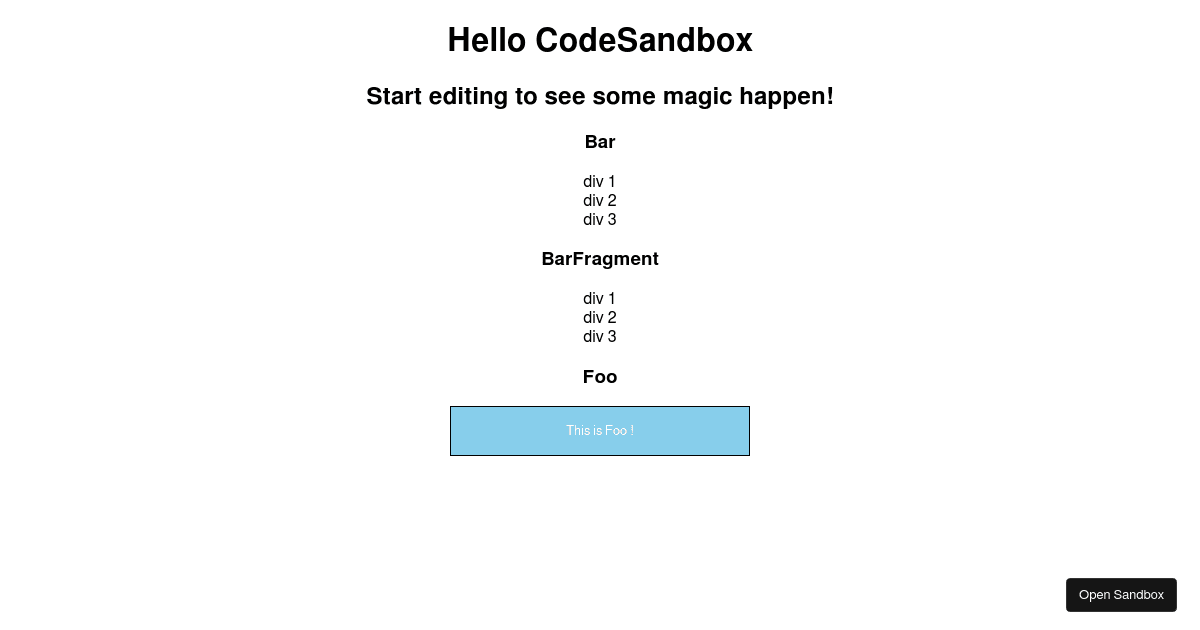 Snapshot Testing - Codesandbox