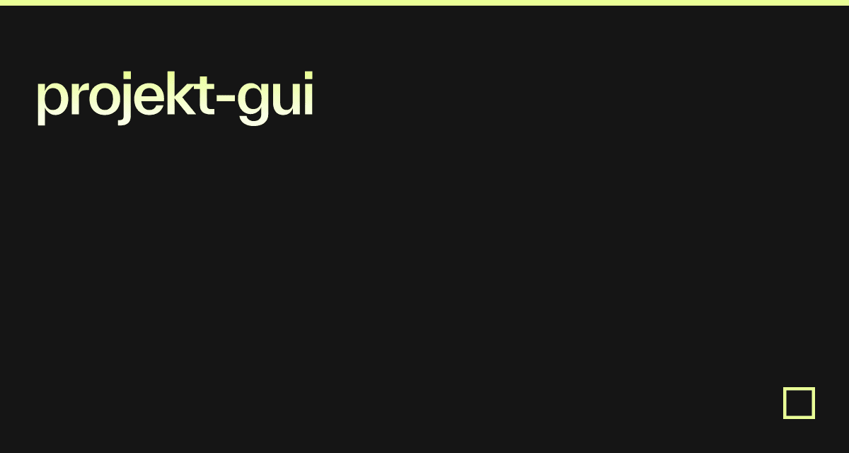 projekt-gui - Codesandbox