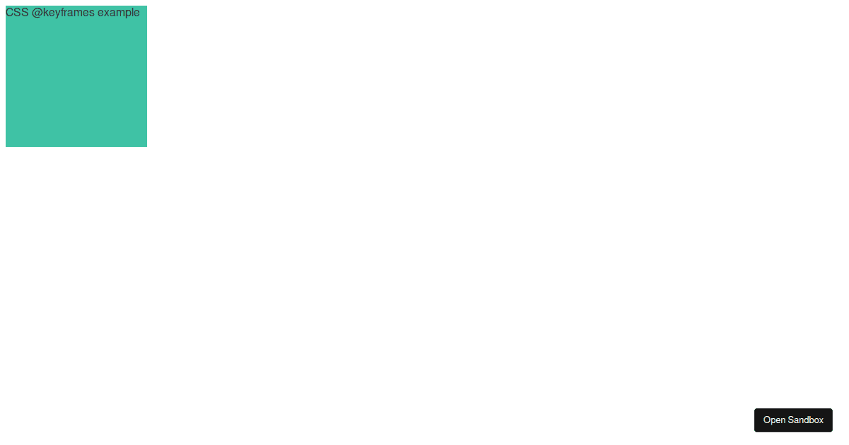 Css Keyframes Codesandbox