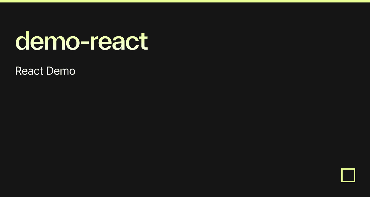 demo-react - Codesandbox