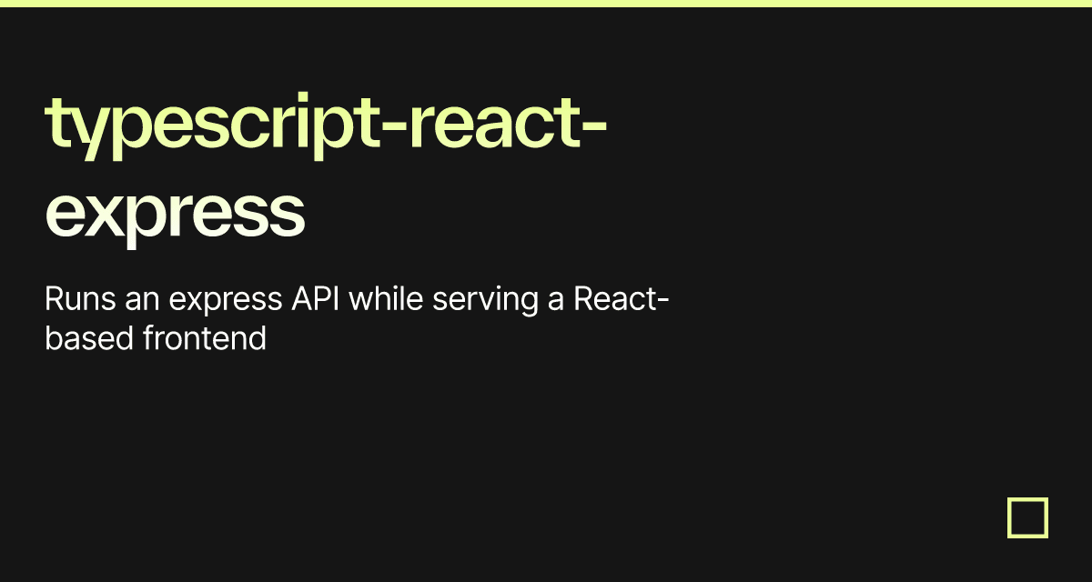 typescript-react-express - Codesandbox