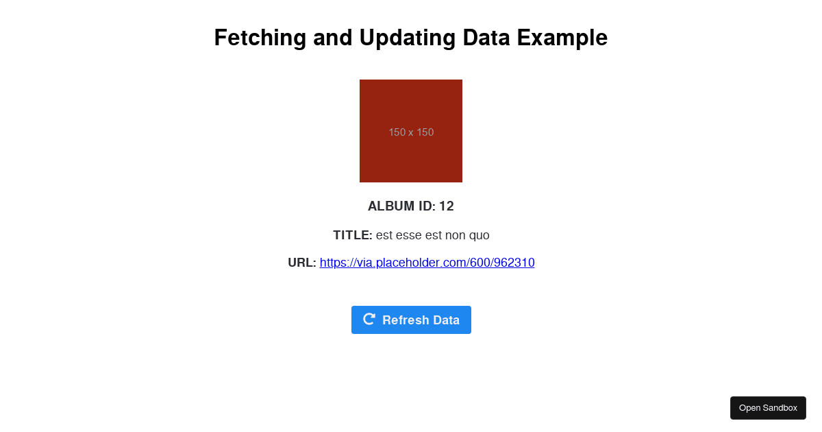 React Hooks Guide - Fetching and Updating Data - Codesandbox React Hooks Guide - Fetching and Updating Data - Codesandbox