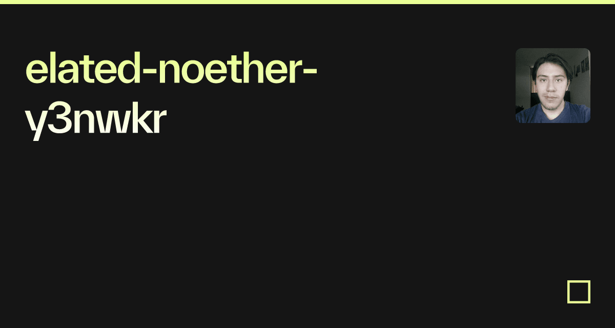 elated-noether-y3nwkr - Codesandbox