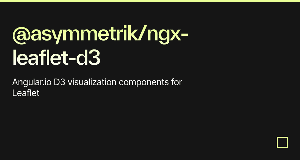 @asymmetrik/ngx-leaflet-d3 - Codesandbox