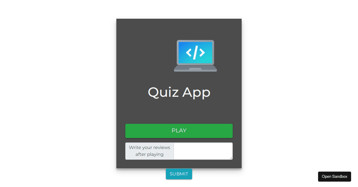 mail2poorva/QuizApp - Codesandbox