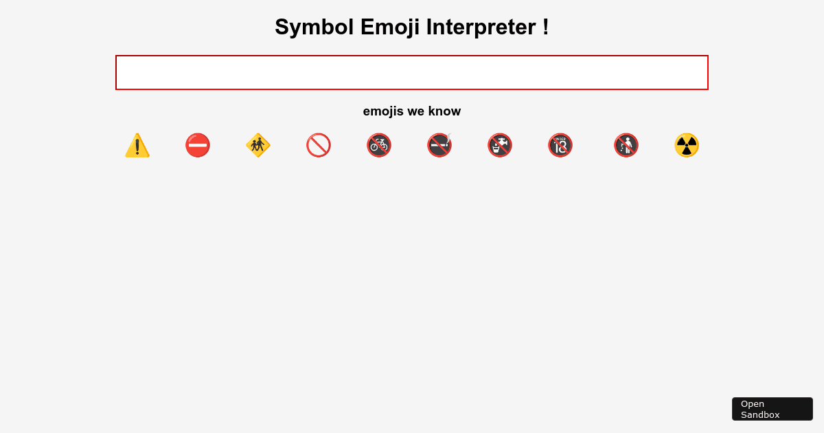 Emoji Interpreter - Codesandbox