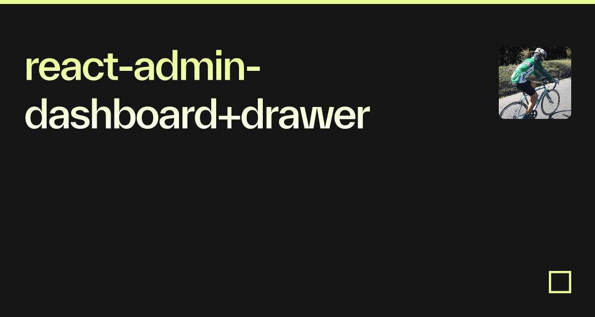 react-admin-dashboard+drawer - Codesandbox