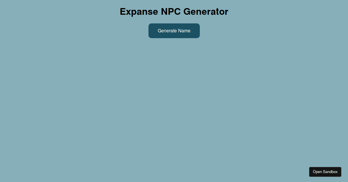 expanse-npc-generator - Codesandbox