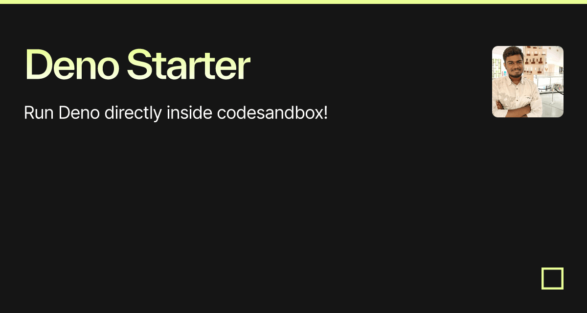 Deno Starter - Codesandbox