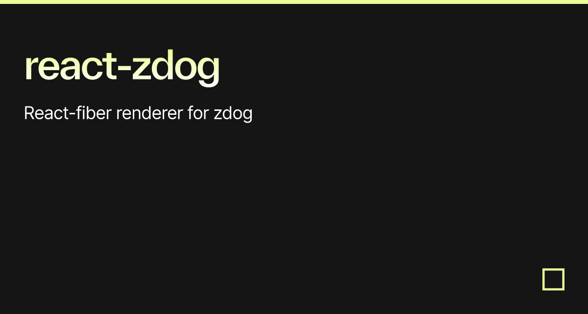 react-zdog - Codesandbox
