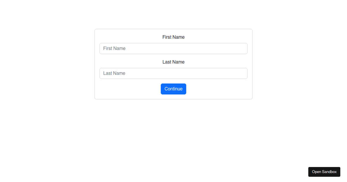 Create multi-step form in React with validation - Codesandbox
