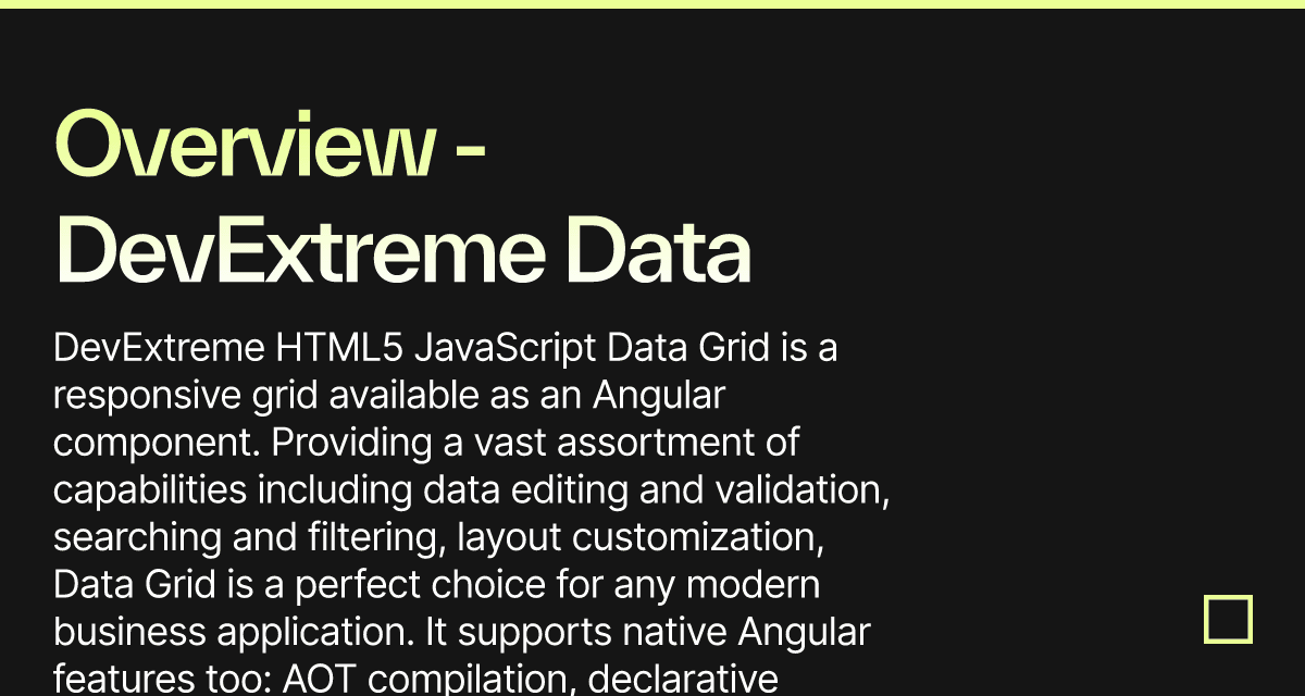Overview - DevExtreme Data Grid - Codesandbox