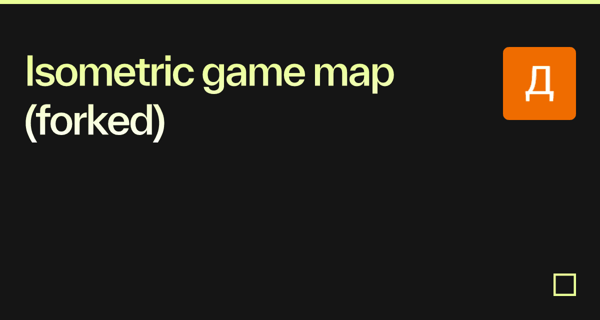 Isometric game map (forked) - Codesandbox