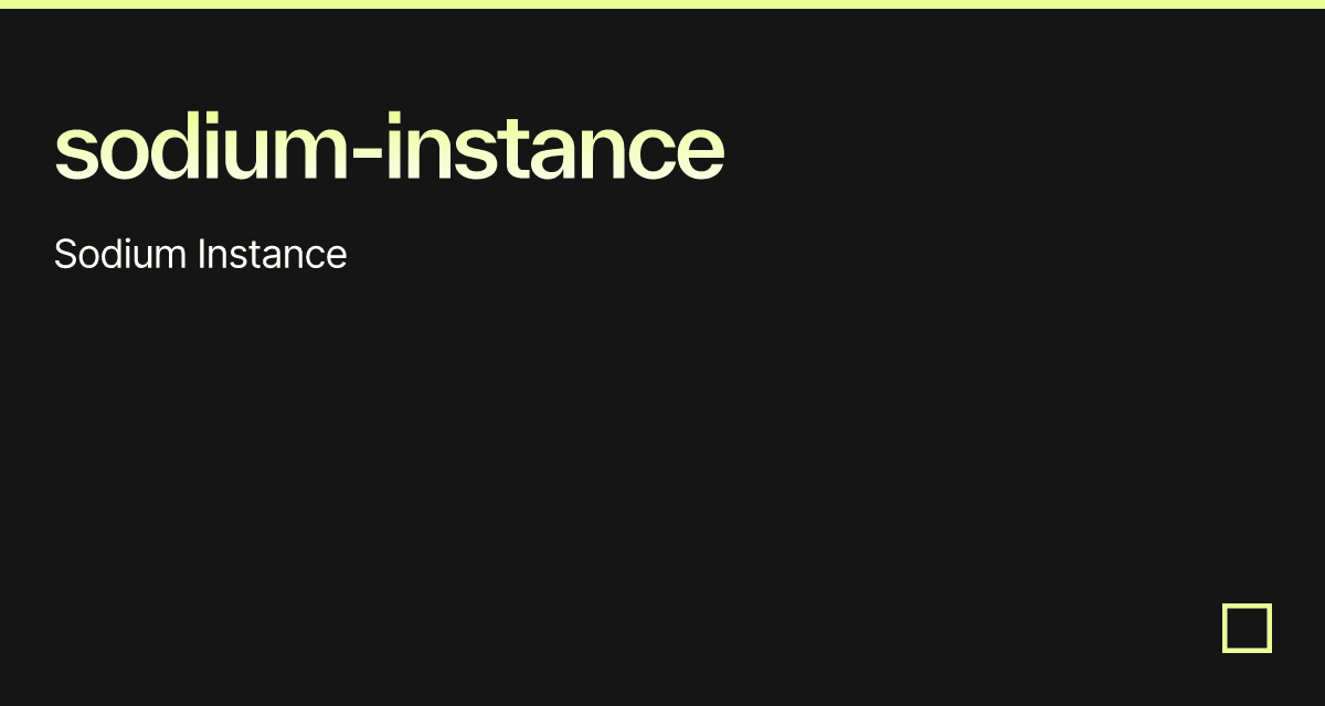 sodium-instance - Codesandbox