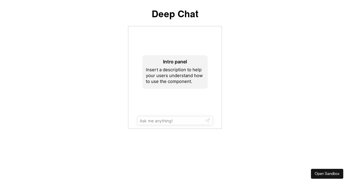deep-chat-react (forked) - Codesandbox