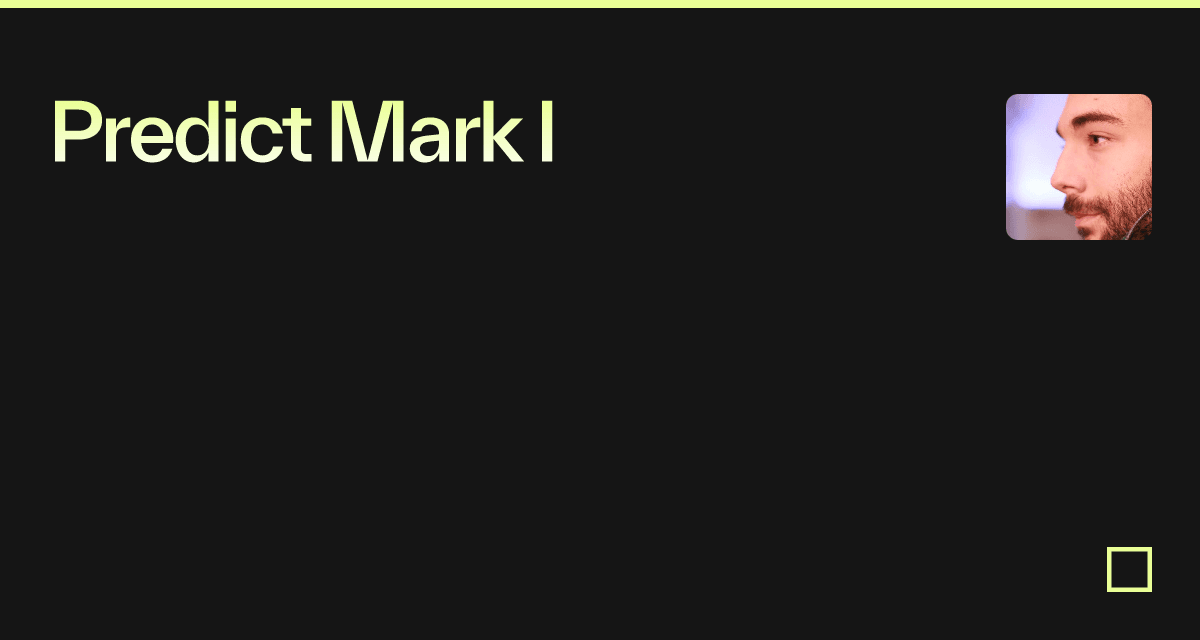 Predict Mark I - Codesandbox