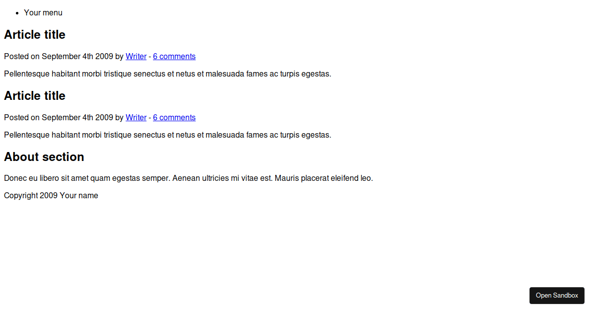 JavaScript ES5 - Codesandbox