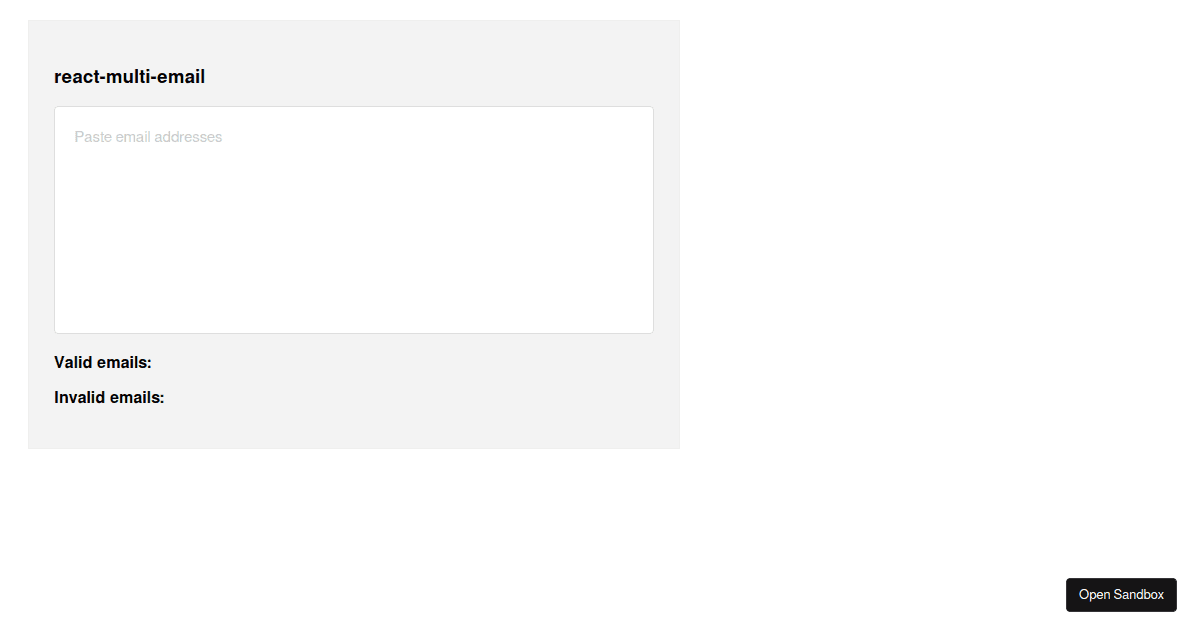 react-multi-email (custom) - Codesandbox