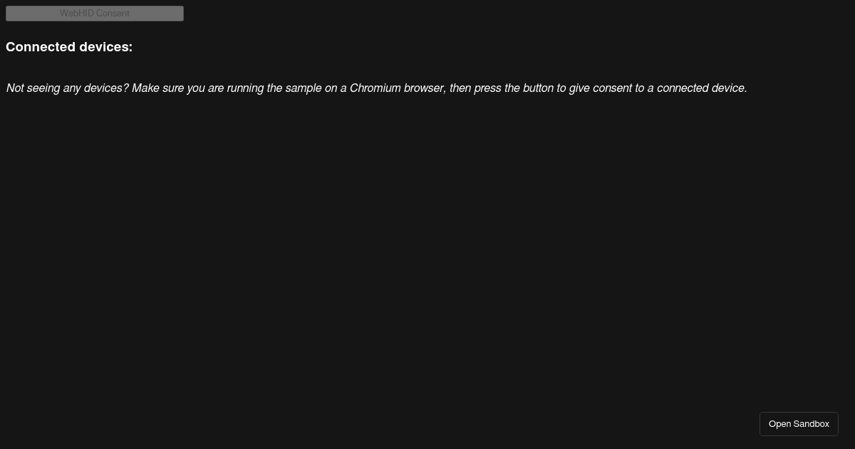 webhid - Codesandbox