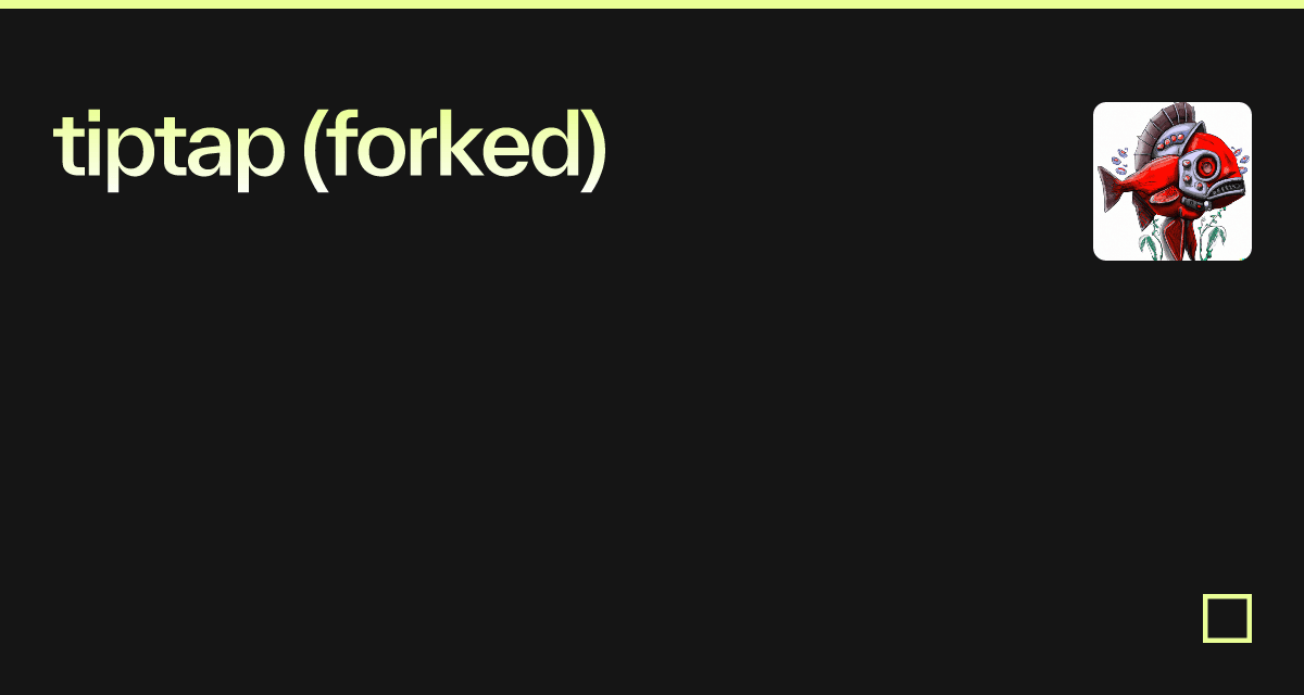 tiptap (forked) - Codesandbox