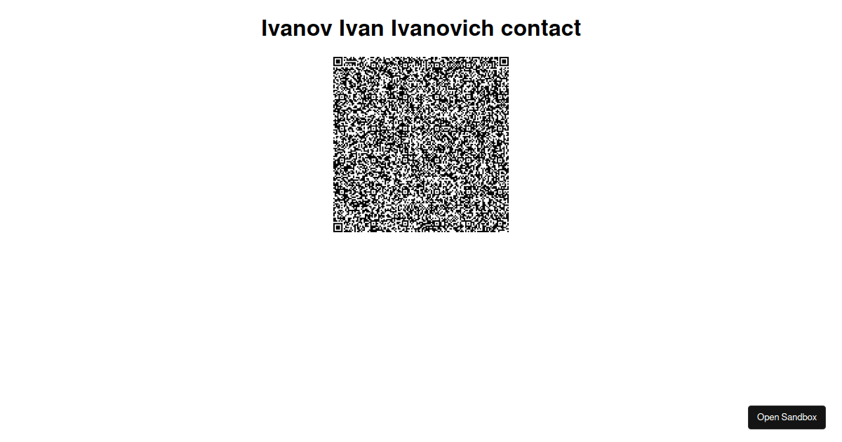 qcode-vcard-contact - Codesandbox